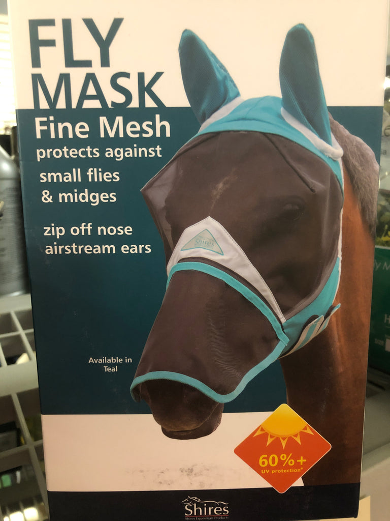 Shires Fine Mesh Fly Mask With Ears & Nose – Spectrum Saddle Shop